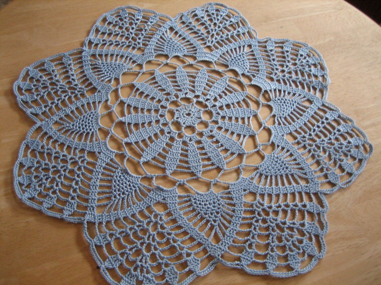 Blue, Crochet Lace Doily, Christmas Gift Doily, Ready, Delft Blue, Home ...