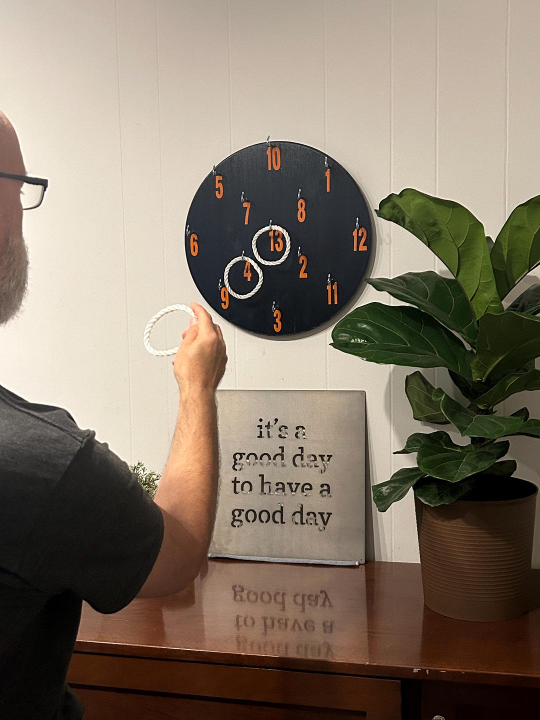 Custom (2 Color) Wall Hookey Ring Toss Board Designed to Order - Etsy