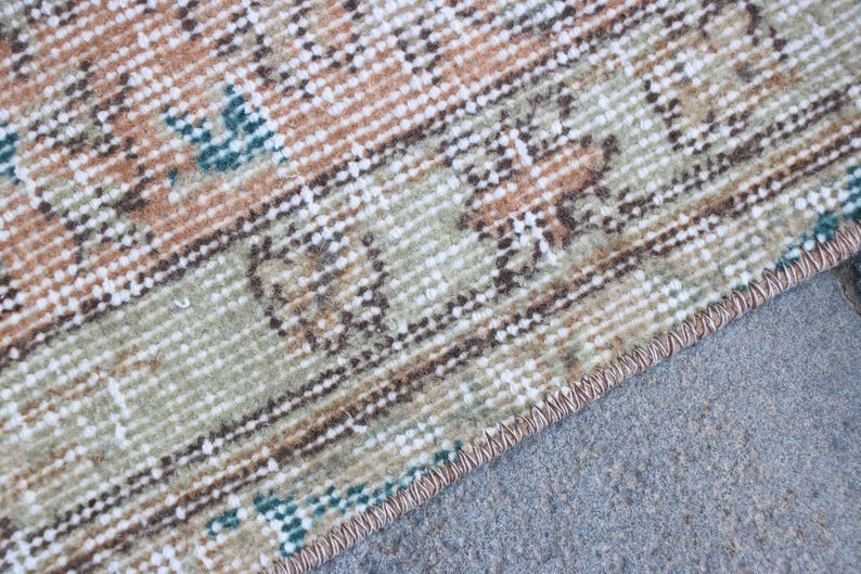 Turkish Rug, 2.4x6.8 Ft Vintage Rug, Brown Blue Ikat Wool Rug - Etsy UK