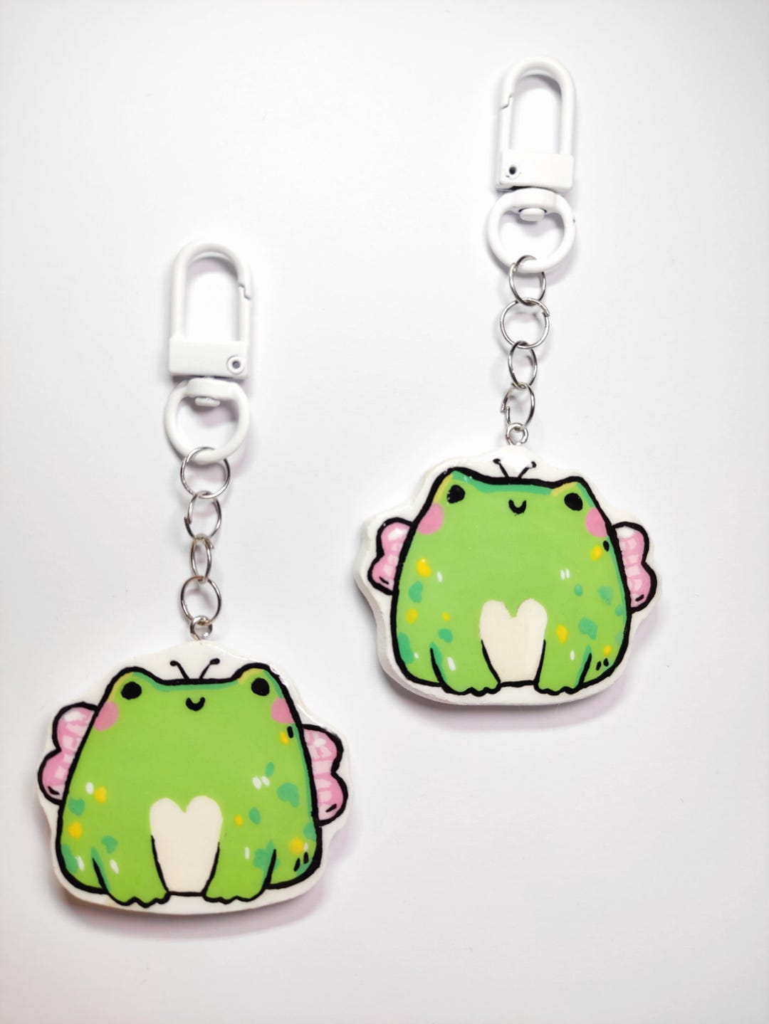 Handmade Fairy Frog Clay Keychain, Cute Bag Hanger - Etsy