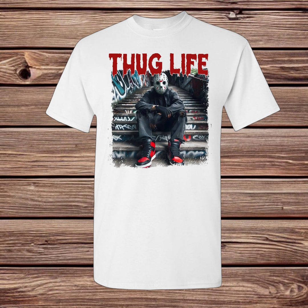 Friday the 13th Jason Thug Life T Shirt - Etsy