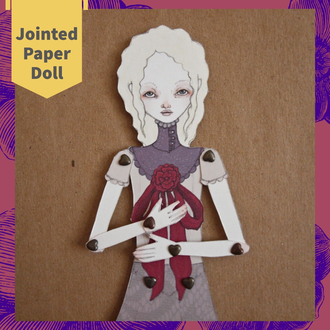 Little Mina a Jointed Movable and Fully Articulated Paper Doll Digital ...