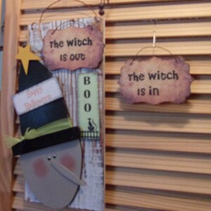 Reversible Witch is In/out Halloween Door Sign - Etsy