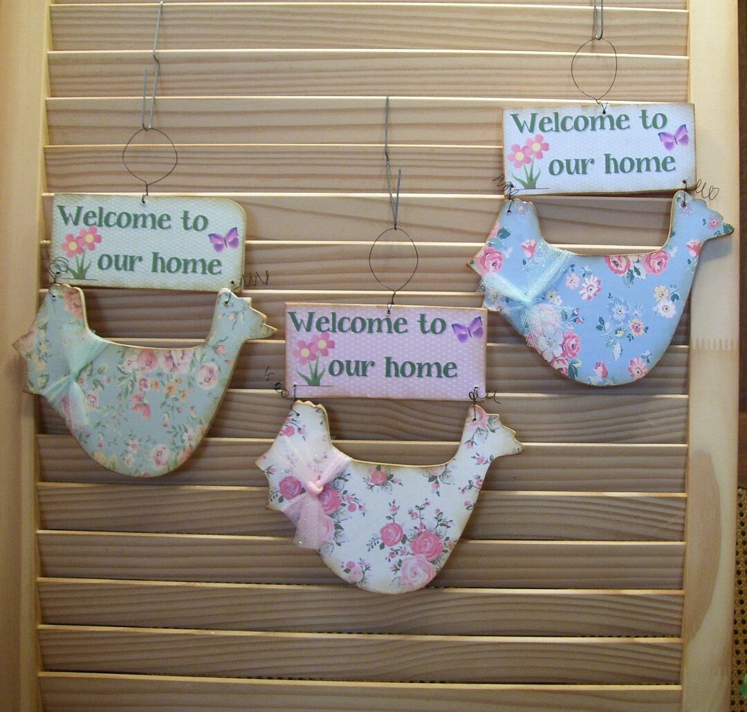 Shabby Chic Welcome Sign - Etsy