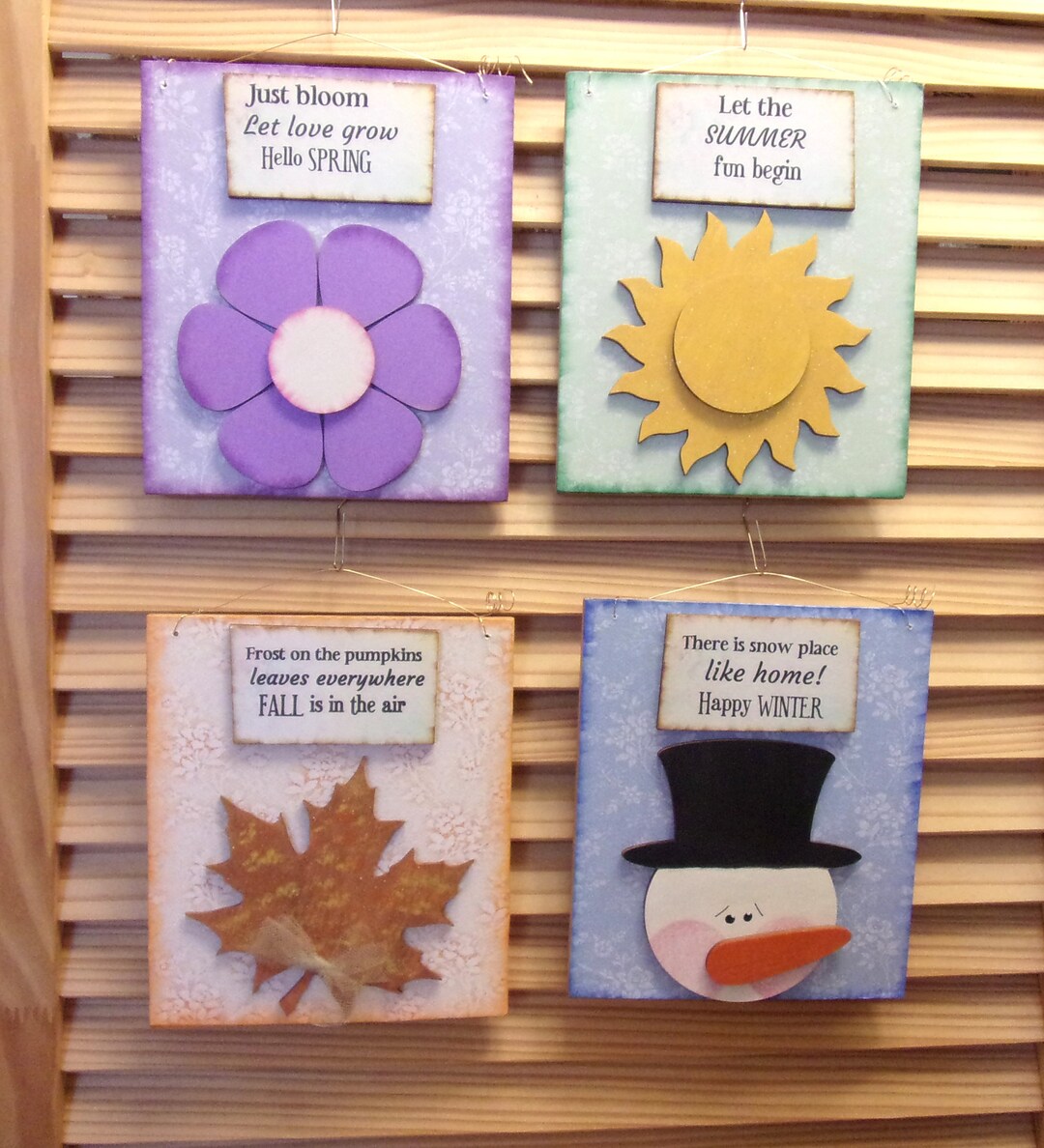 Seasonal Plaques - Etsy