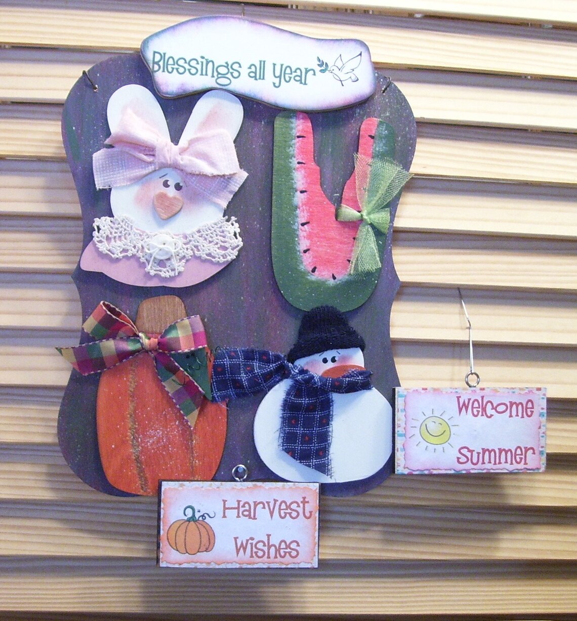 Blessings All Year Plaque 4 Seasons | Etsy