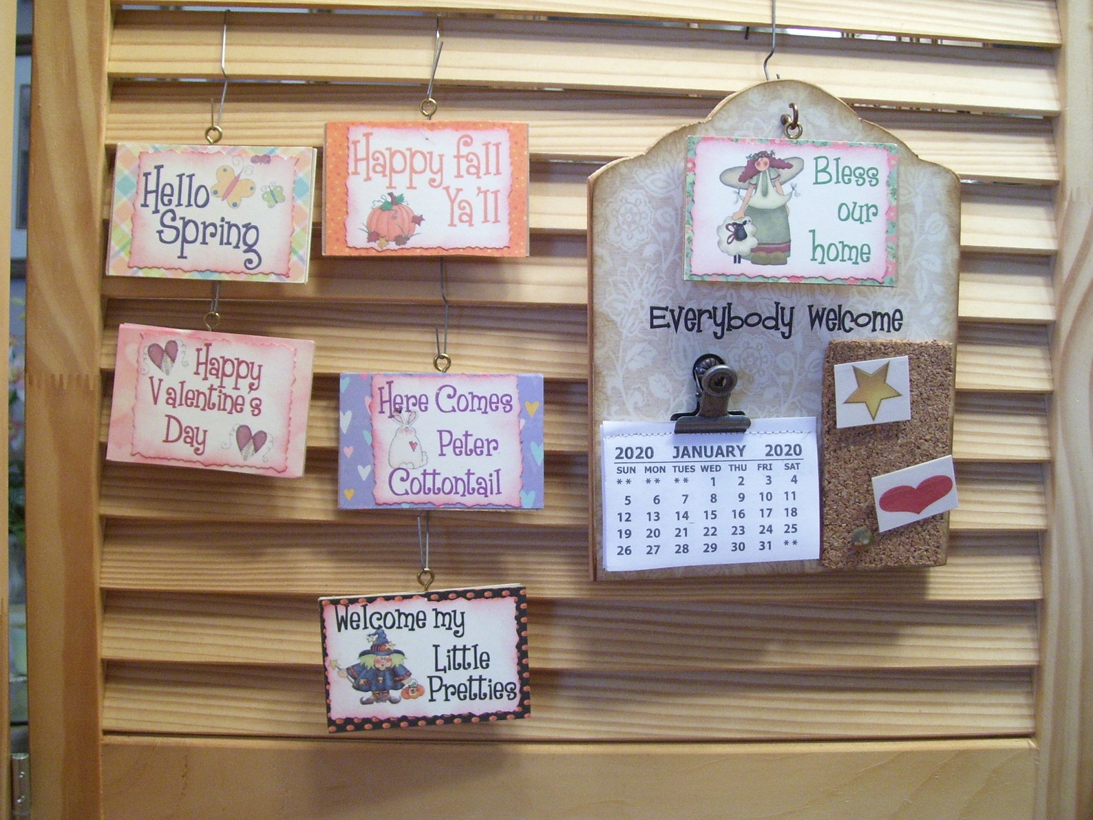 Everybody Wecome With Monthly Calendar With Seasons and | Etsy