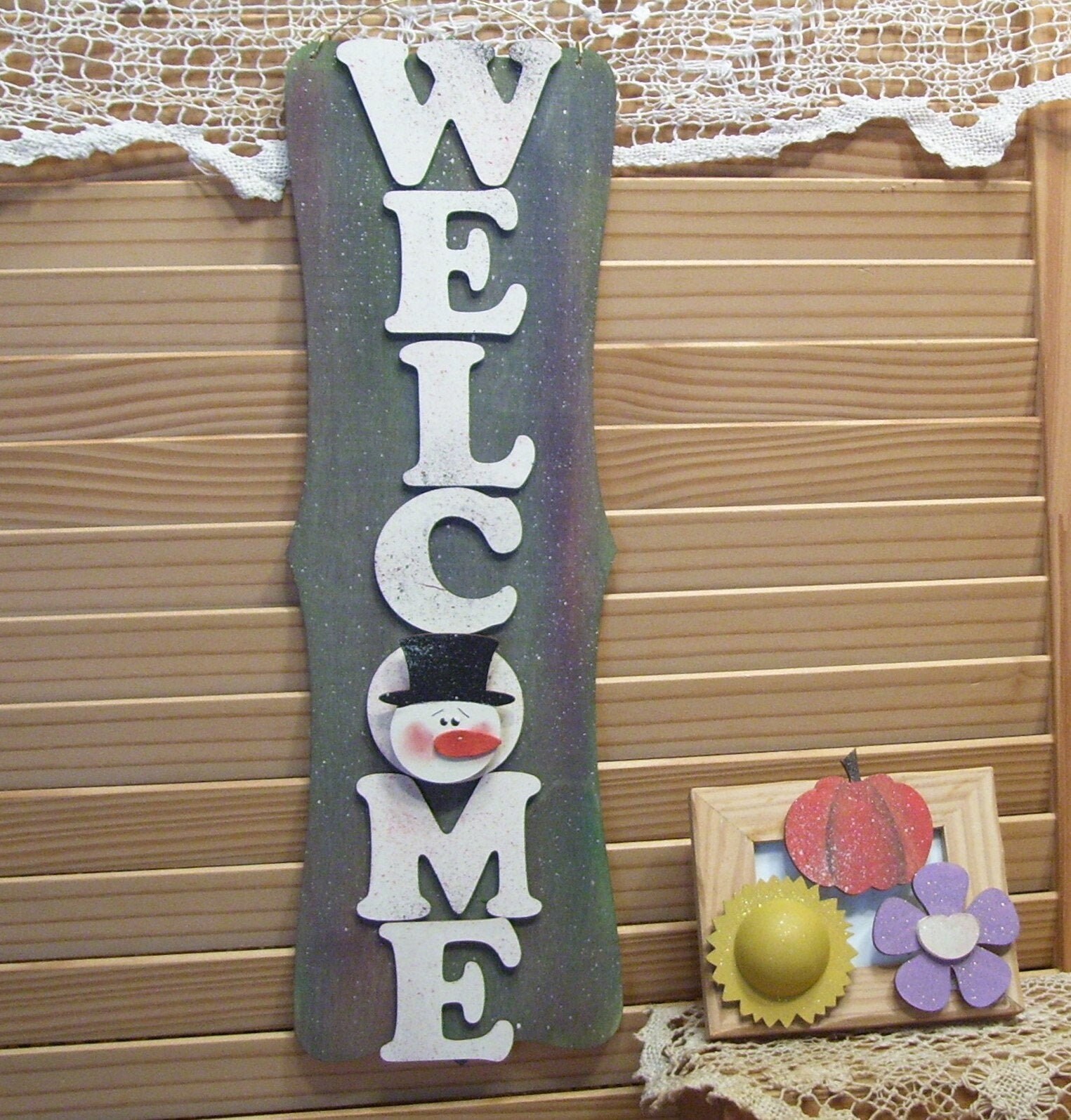 Welcome Seasonal Plaque | Etsy