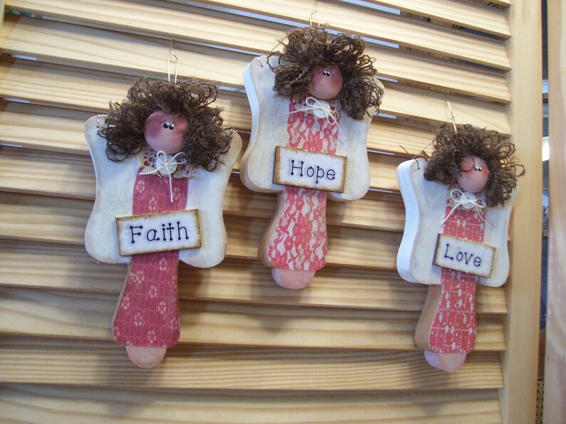 Hope Faith Love Angel | Etsy