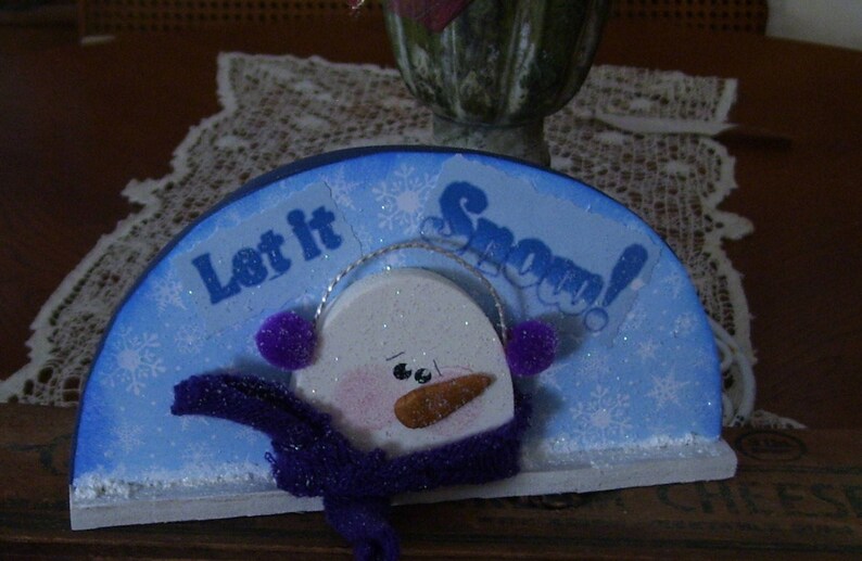 Handmade let It Snow Snowman Melting - Etsy
