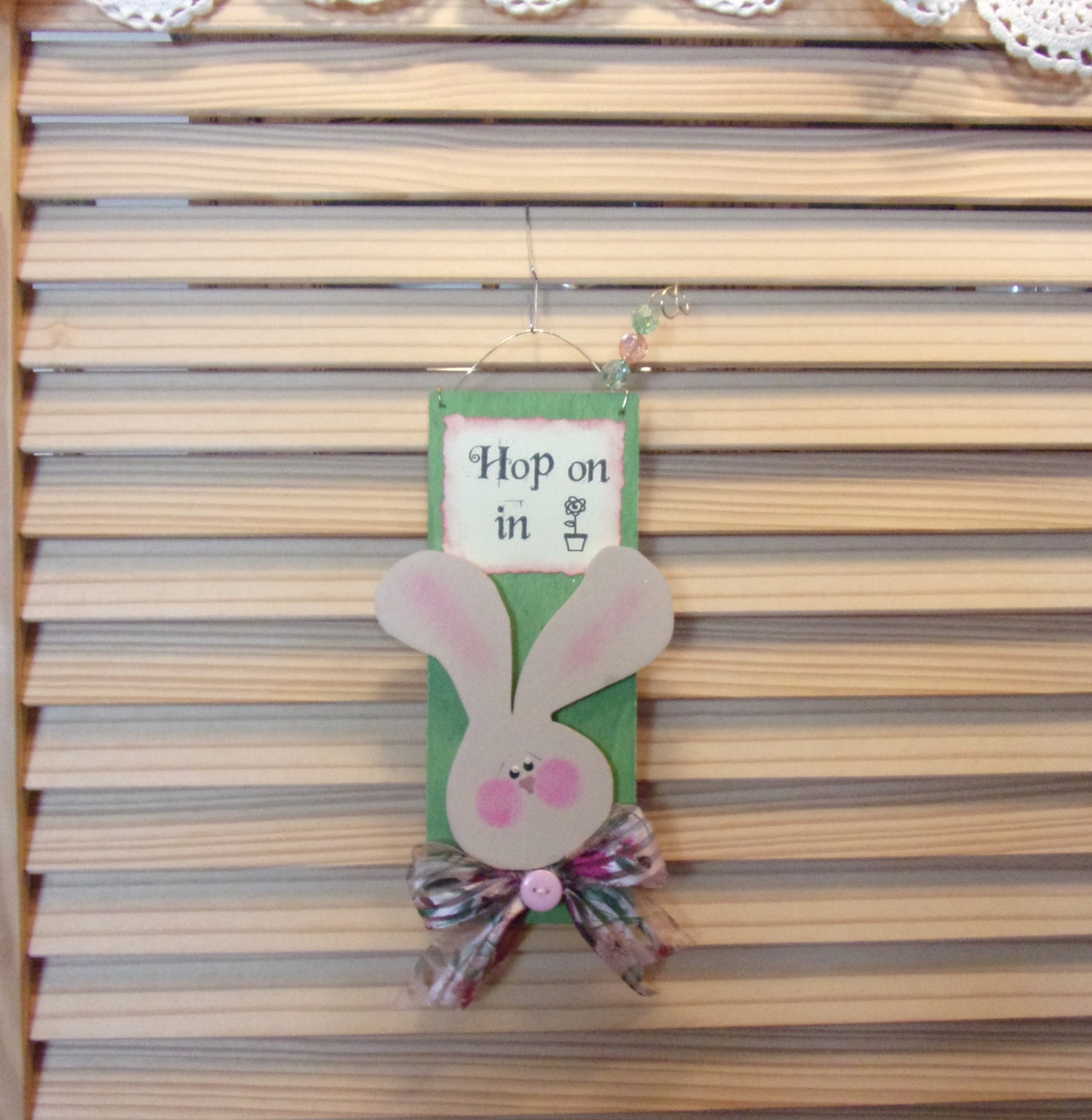 Hippity Hoppity Spring is on Its Way. Spring Easter Bunny Hangups - Etsy