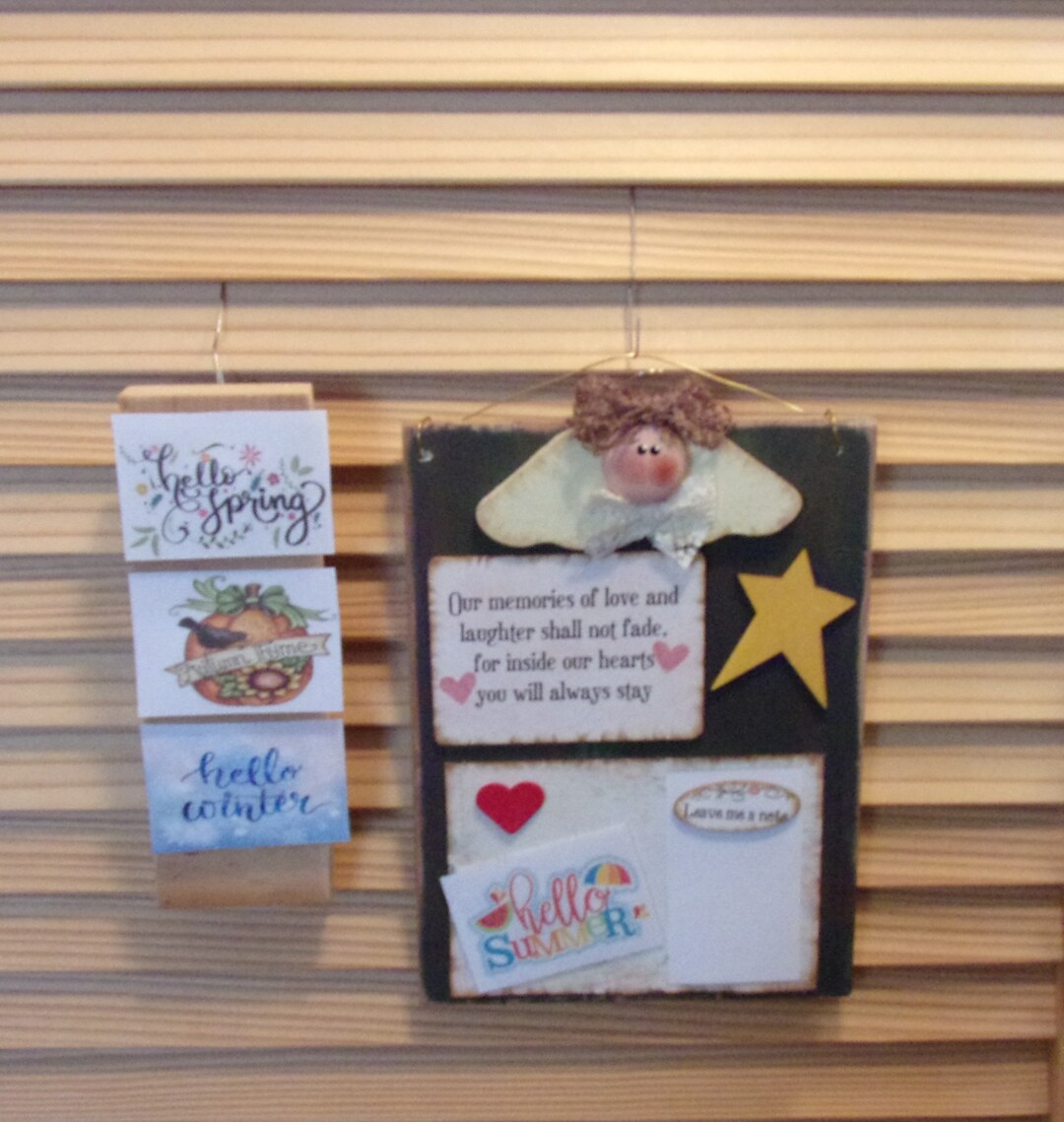 Angel With Sentimental Sign and Magnet Board - Etsy