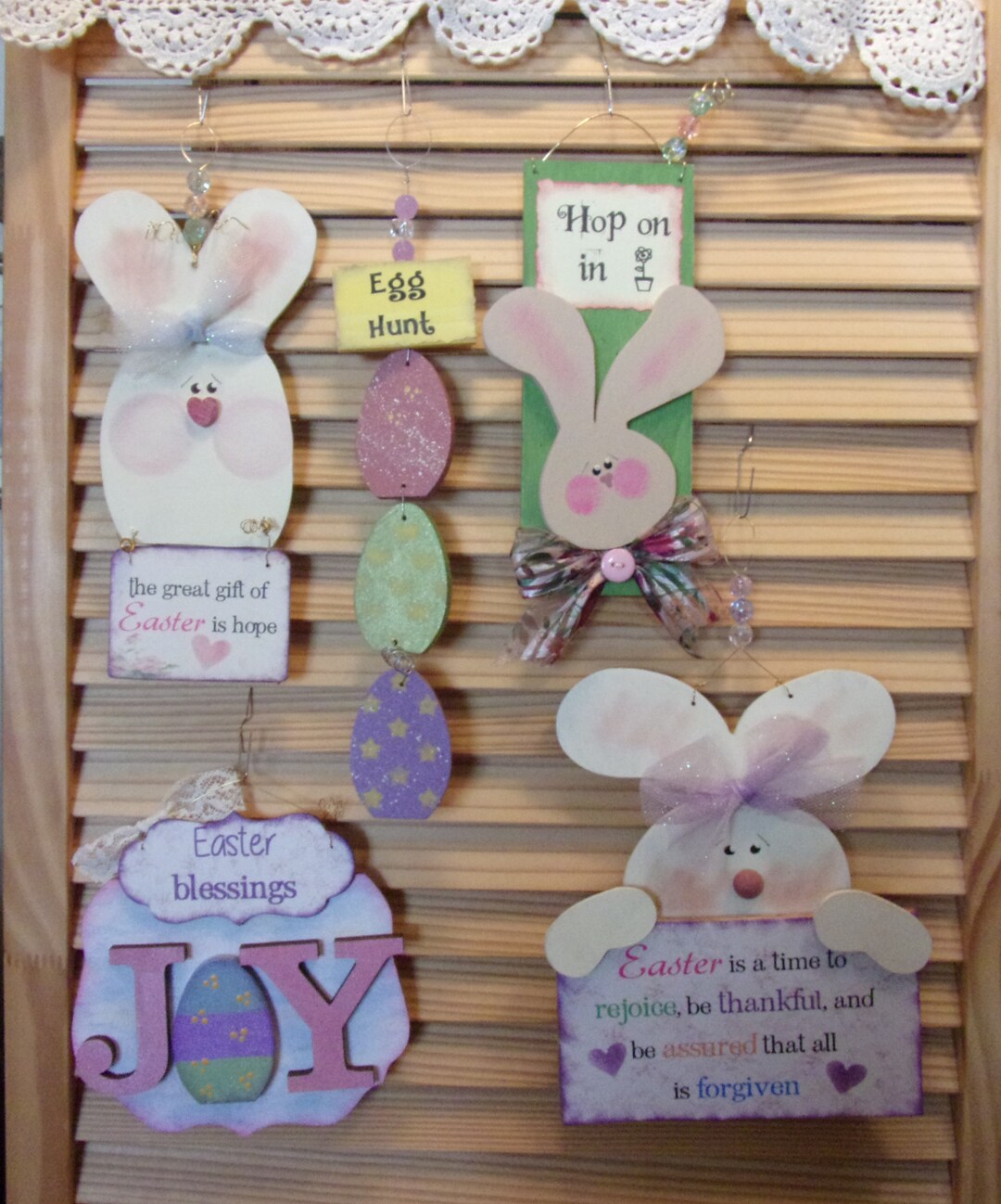 Hippity Hoppity Spring is on Its Way. Spring Easter Bunny Hangups - Etsy