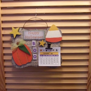 Happy Halloween With October Calendar - Etsy