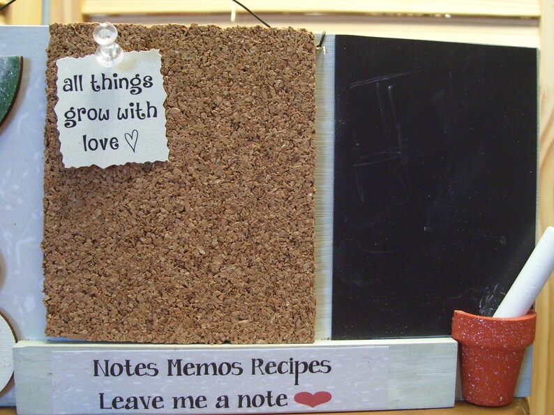 Notes Memos Recipe and Leave Me a Note Corkboard and Chalkboard - Etsy
