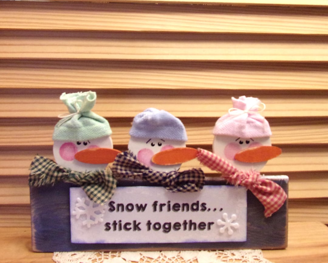 Snow Friends Stick Together Sign - Etsy