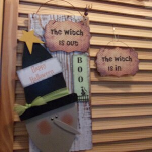 Reversible Witch is In/out Halloween Door Sign - Etsy