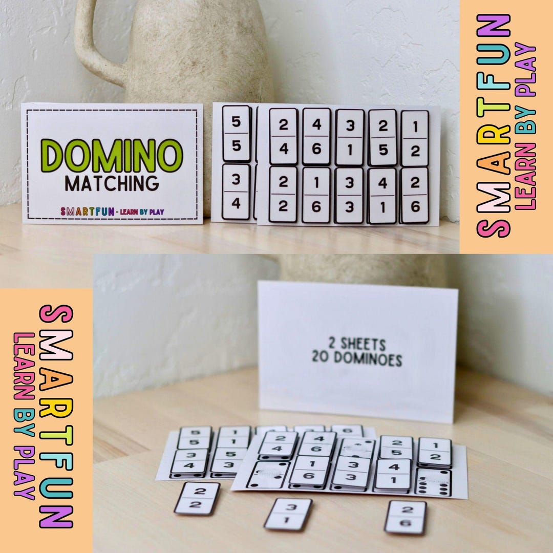 Domino Matching Activity - Etsy