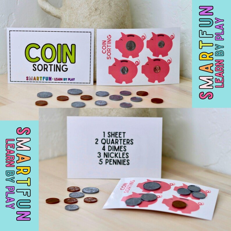 Coin Sorting Activity - Etsy