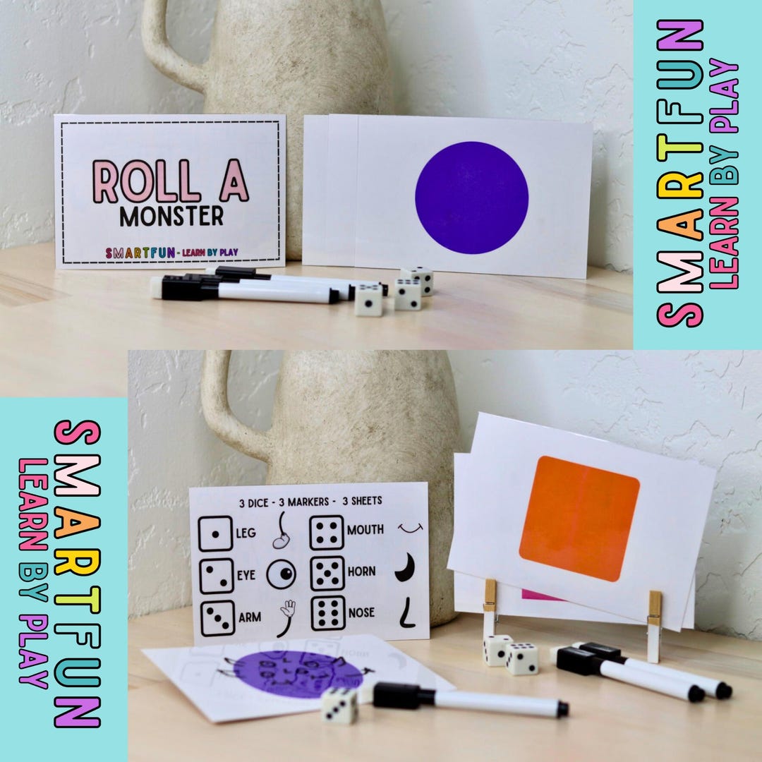 Roll a Monster Activity - Etsy