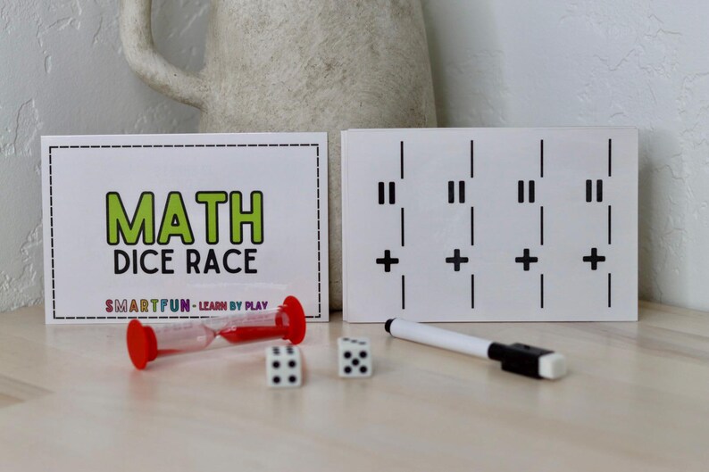 Math Dice Race Activity - Etsy