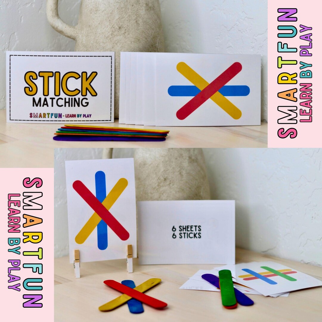 Stick Matching Activity - Etsy