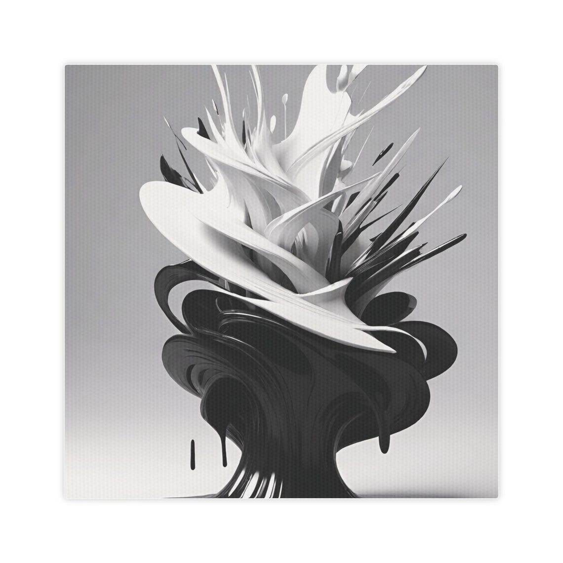 Black and White Paint Splash Canvas Photo Tile - Etsy