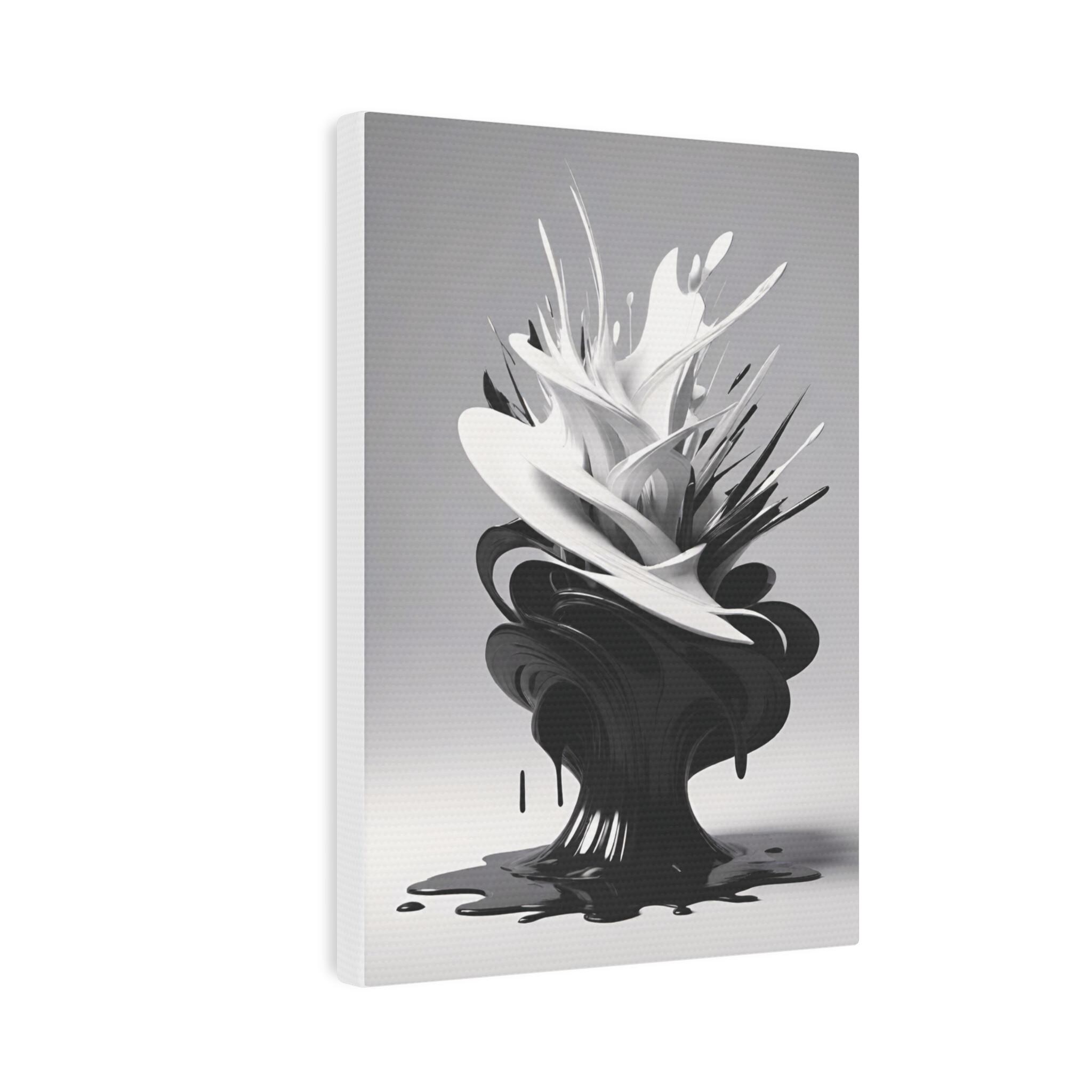 Black and White Paint Splash Canvas Photo Tile - Etsy