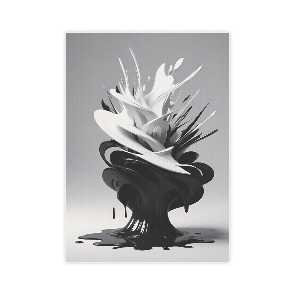 Black and White Paint Splash Canvas Photo Tile - Etsy