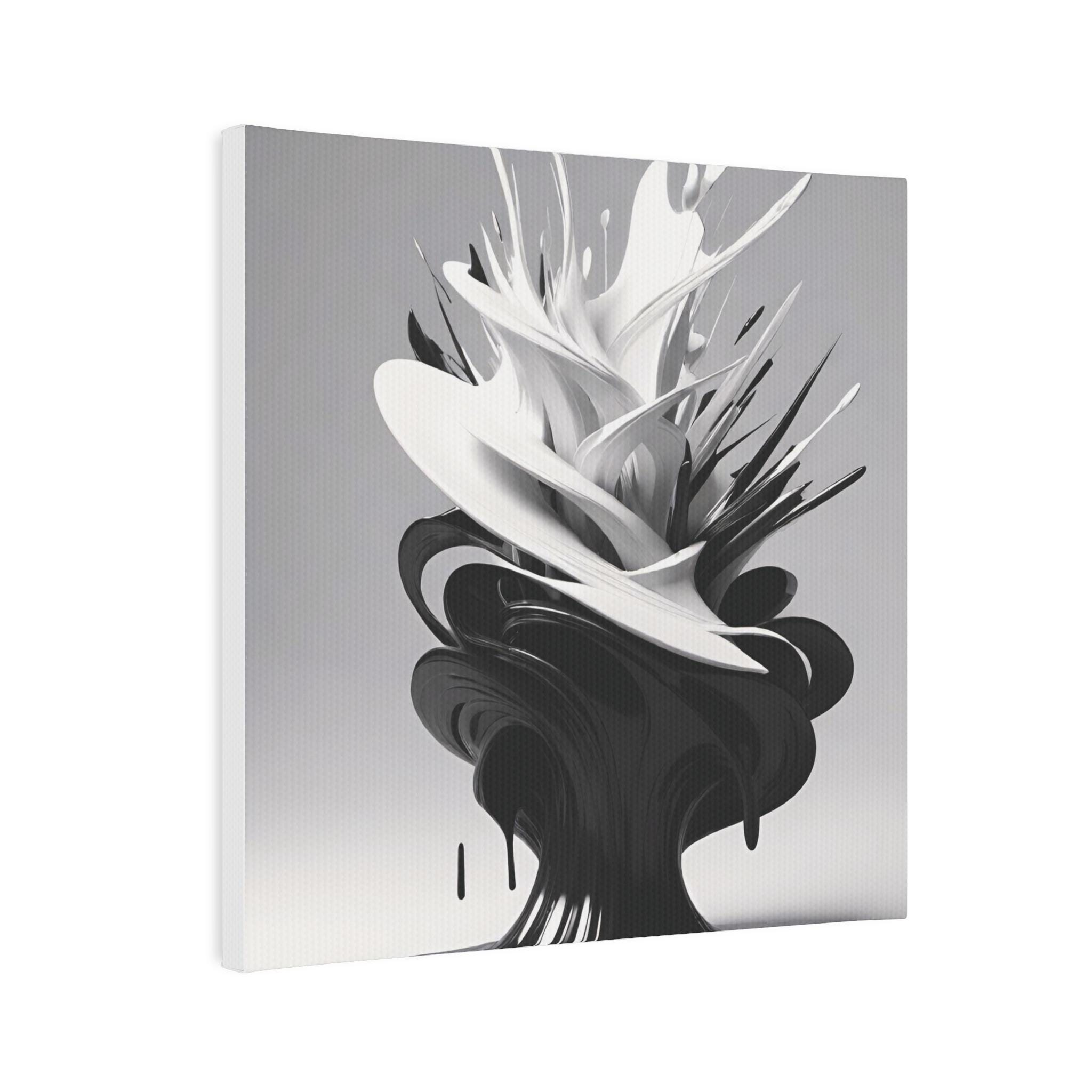 Black and White Paint Splash Canvas Photo Tile - Etsy