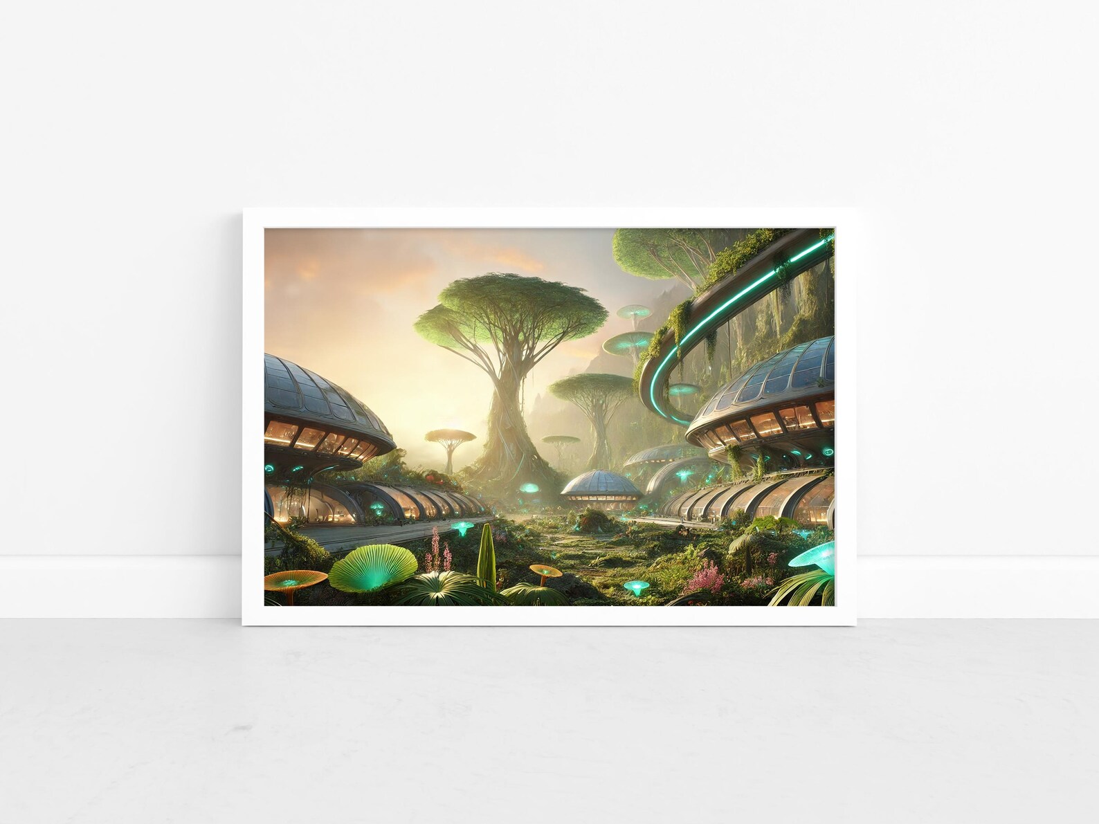 Solarpunk Utopia in Alien Jungle - Advanced Technology and Nature ...