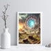 Post-apocalyptic Time Portal Art | Futuristic Dystopian Landscape ...