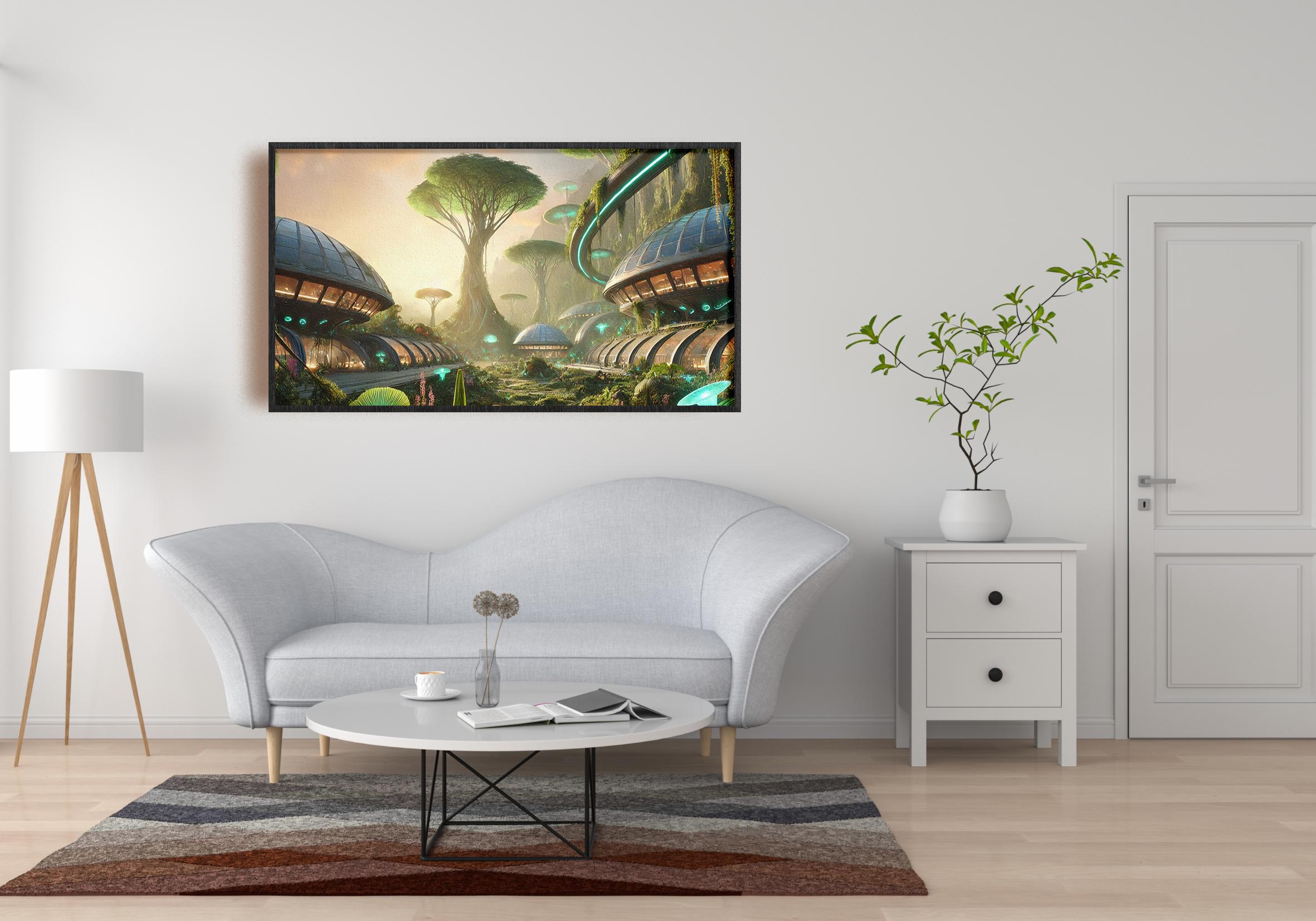 Solarpunk Utopia in Alien Jungle - Advanced Technology and Nature ...