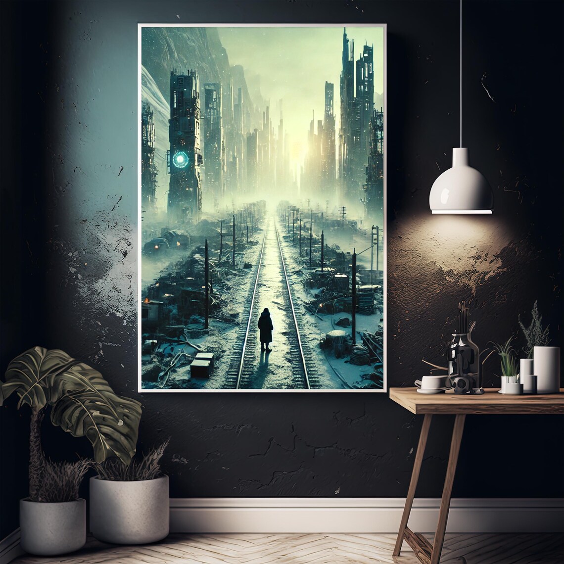 Post-apocalyptic Victorian Futurism - Dystopian Cityscape Digital Art ...