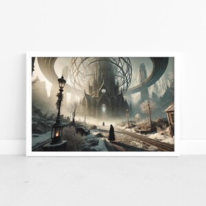 Gothic Post-apocalyptic World - Victorian Fantasy Sci-fi Art Print - Etsy