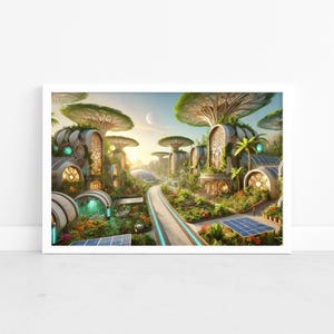 Solarpunk Utopia - Exo-planetary Jungle With Art Nouveau Architecture ...