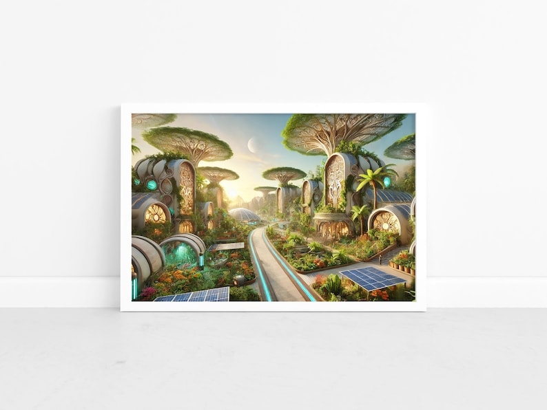 Solarpunk Utopia - Exo-planetary Jungle With Art Nouveau Architecture ...