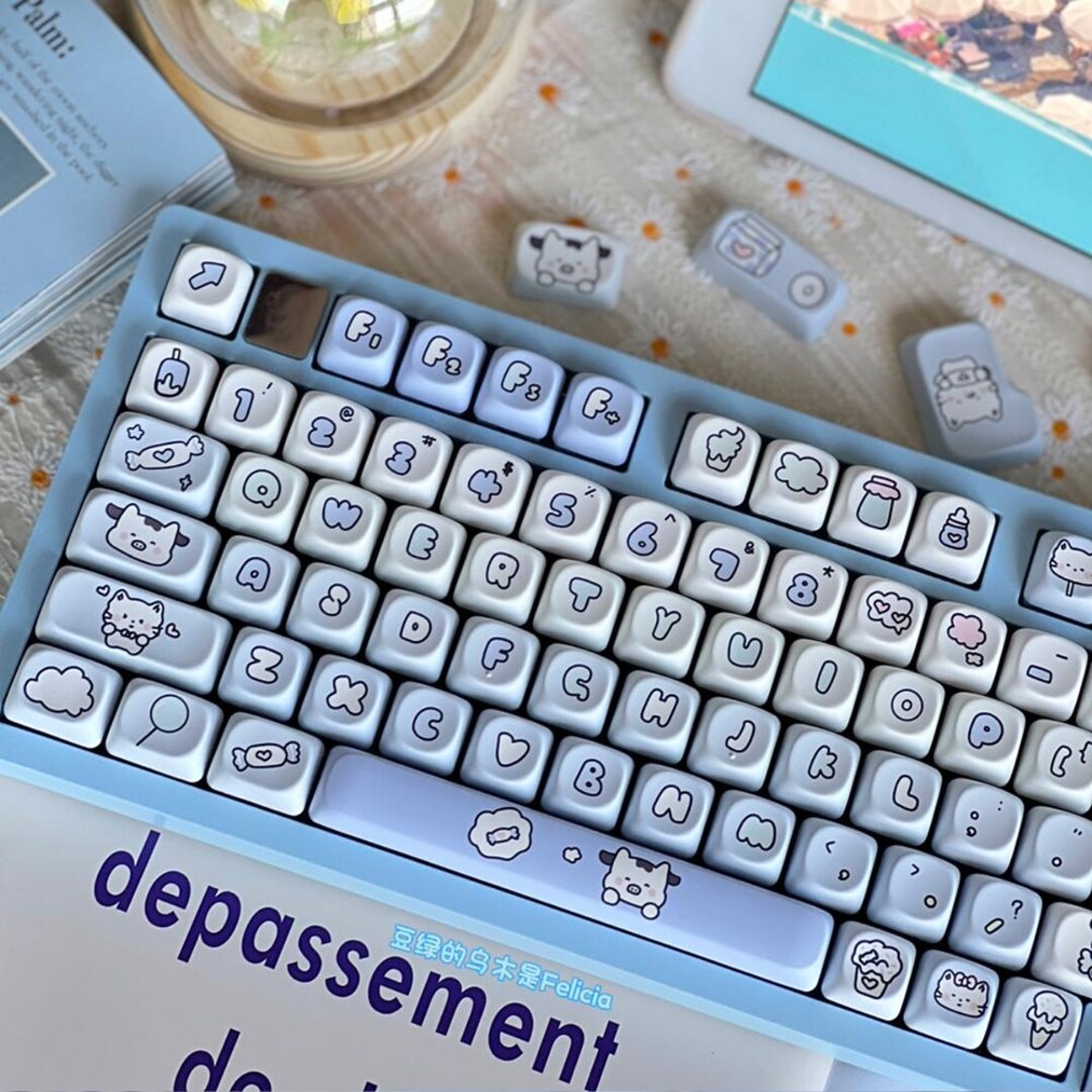 Dairy Dessert Delight Theme Keycap Set for Mechanical Keyboard / Cherry ...