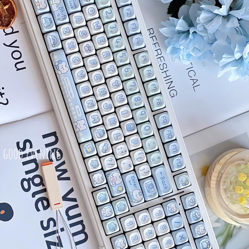 Cloud Cheer Theme Keycap Set for Mechanical Keyboard / Cherry Profile ...