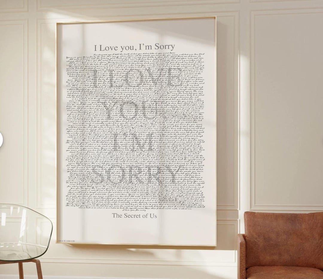Minimalist Art Lyric Poster | Gracie Abrams | Digital Download Lyric ...