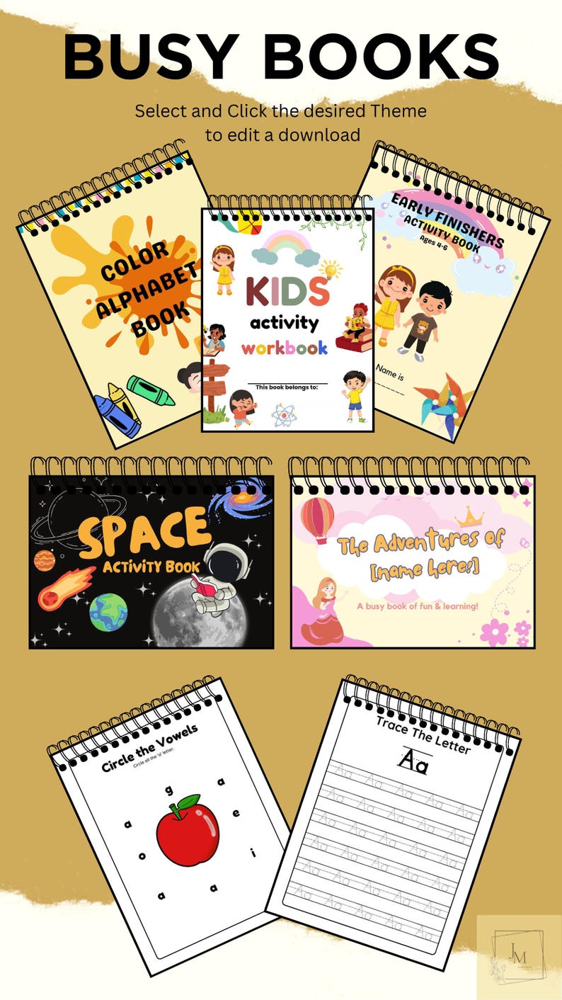 Children Kids Busy Books Activity Book Editable Canva BUNDLE - Etsy