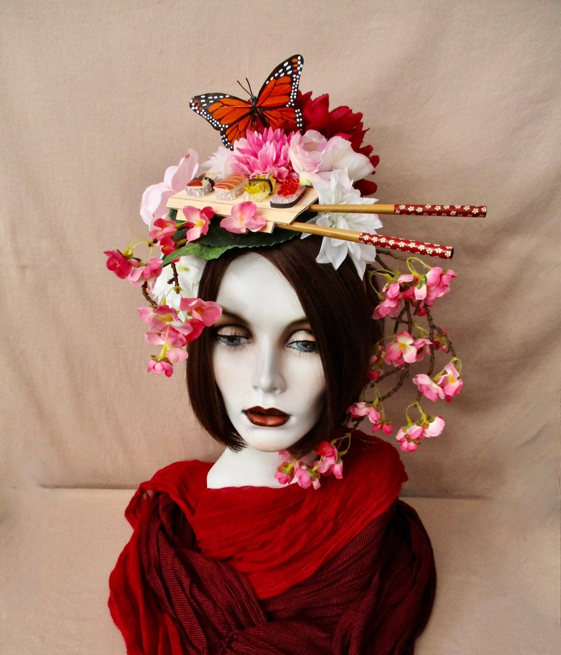 Earthly Delights: Sushi Headpiece Chopsticks Japanese Pink - Etsy