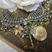 Alice Blue Blossoms: Floral Statement Necklace Bridal Vintage