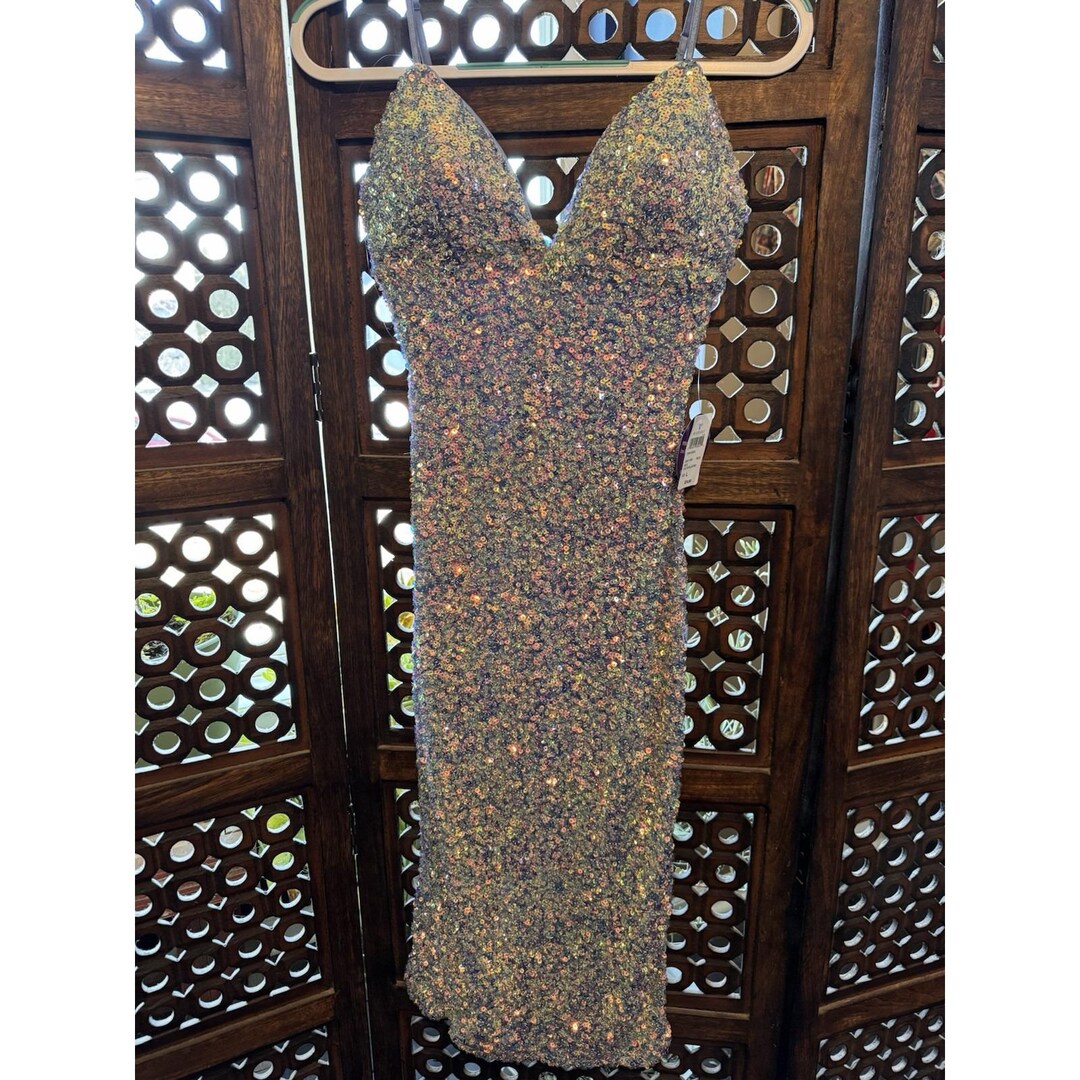 New Windsor Blue Mermaid Sequin Dress Large - Etsy