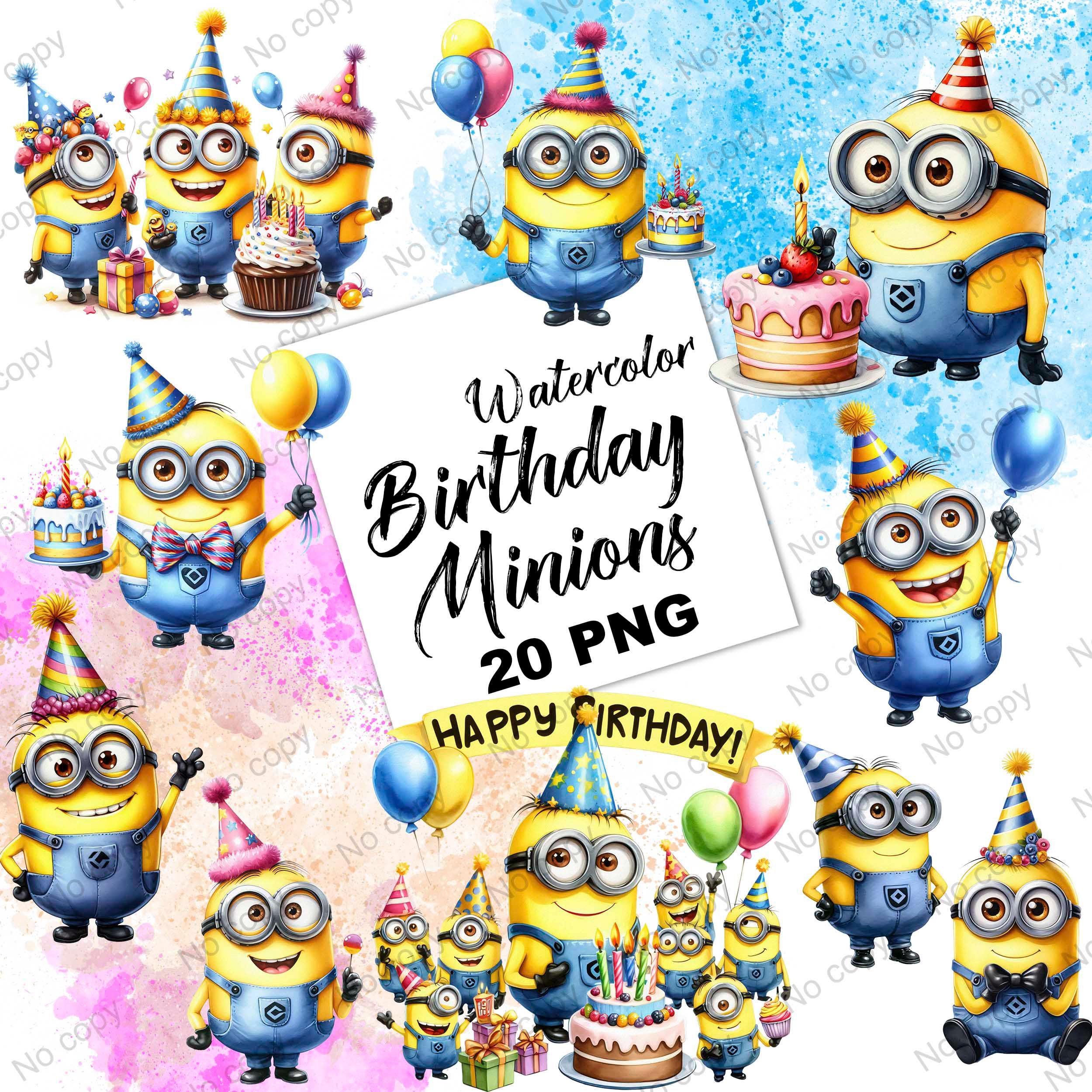 Minions for Birthday Bundle File, Birthday Minions Funny Clipart, Bday ...