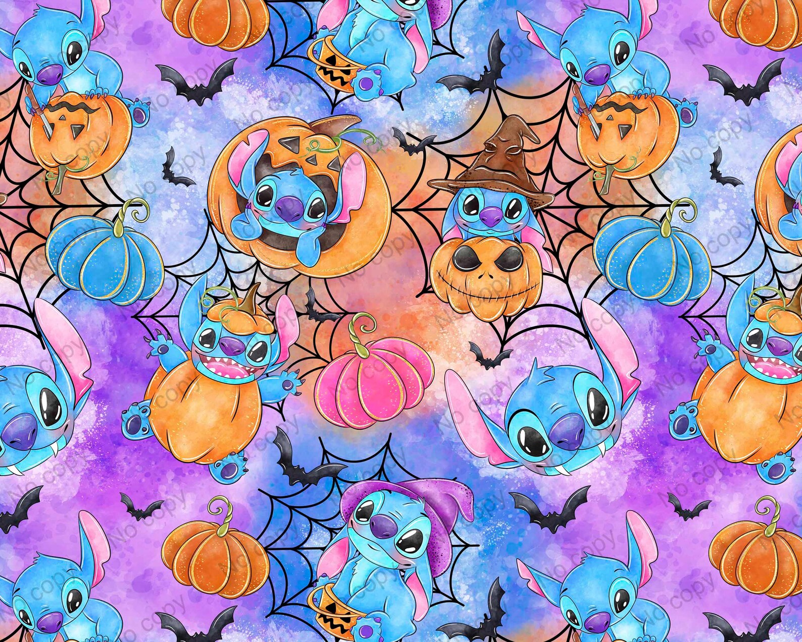 Halloween Stitch Seamless Pattern, Spooky Seamless Pattern, Halloween ...