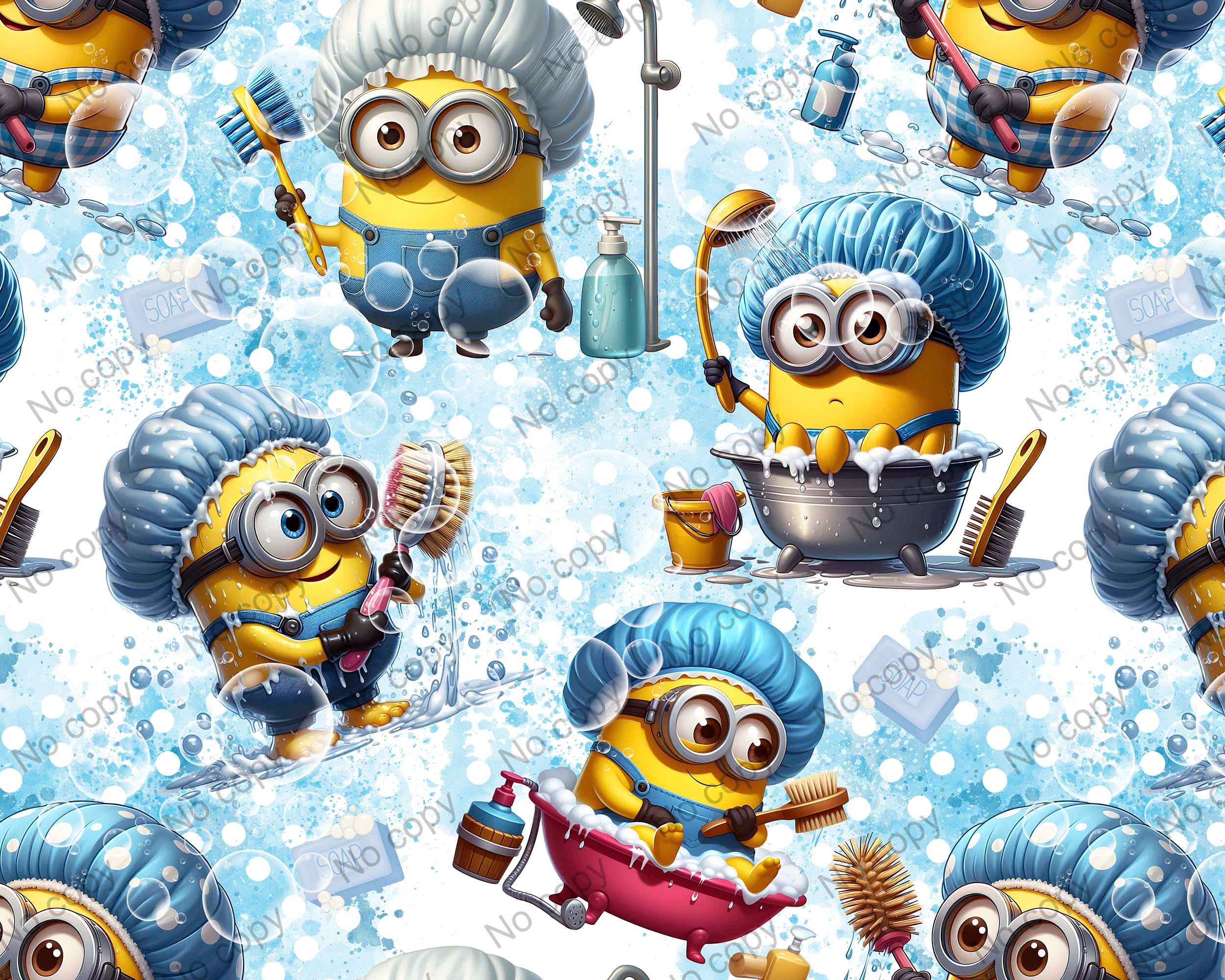 Minions Seamless Paper, Cartoon Seamless Pattern, Minions Tumbler Wrap ...