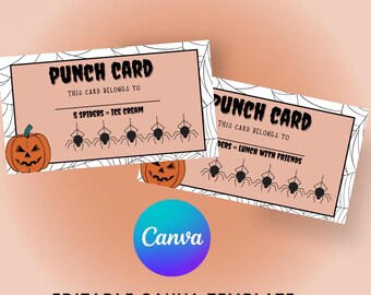 Editable Digital Download| Printable Punch Cards| Incentive Cards for ...