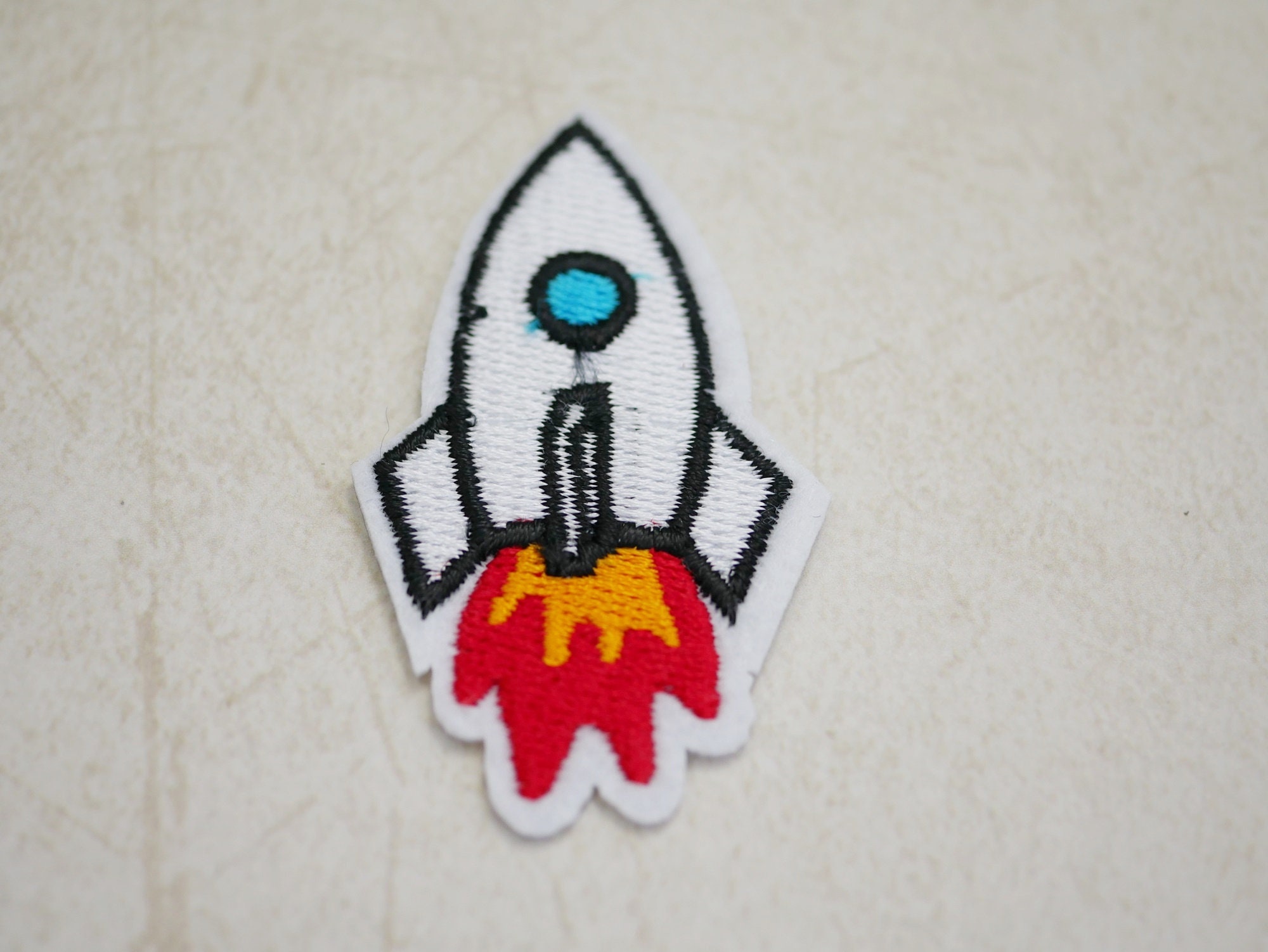 Small Embroidered Rocket Patch Sew on Iron on Space Rocket Patch (1 ...