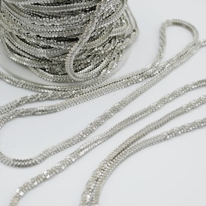 Twisted Silver Link Chain 3.5mm Wide Silver Chain Unique Link Chain ...